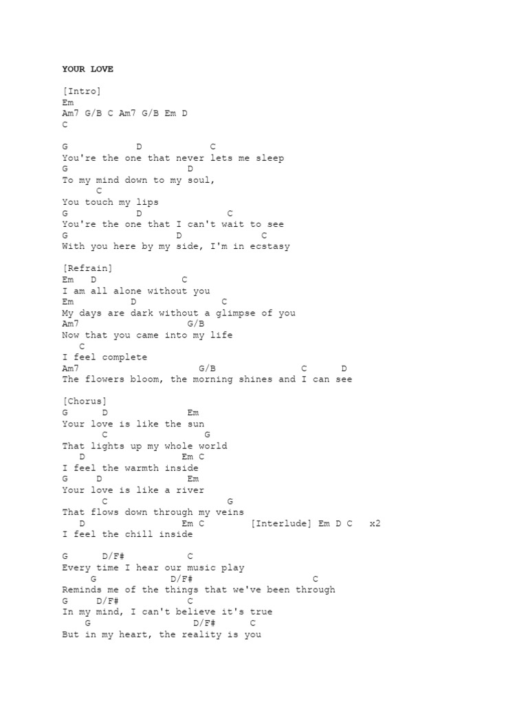 Your Love Chords | PDF
