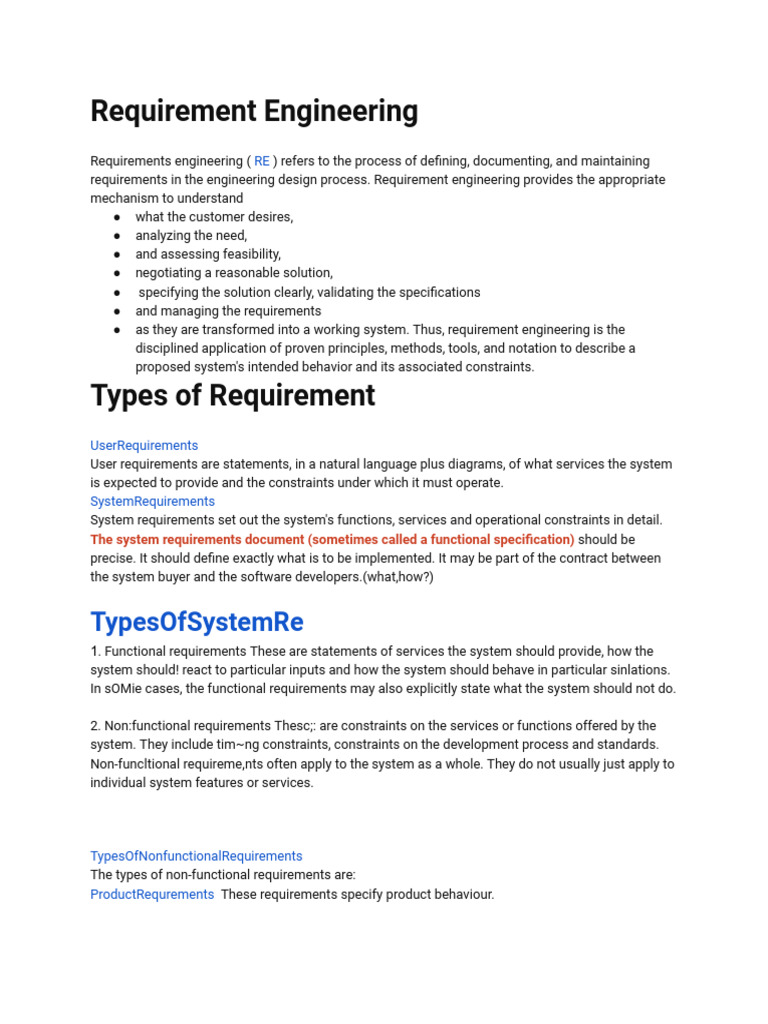 Types of System Requirements Explained | PDF | Feasibility Study | System