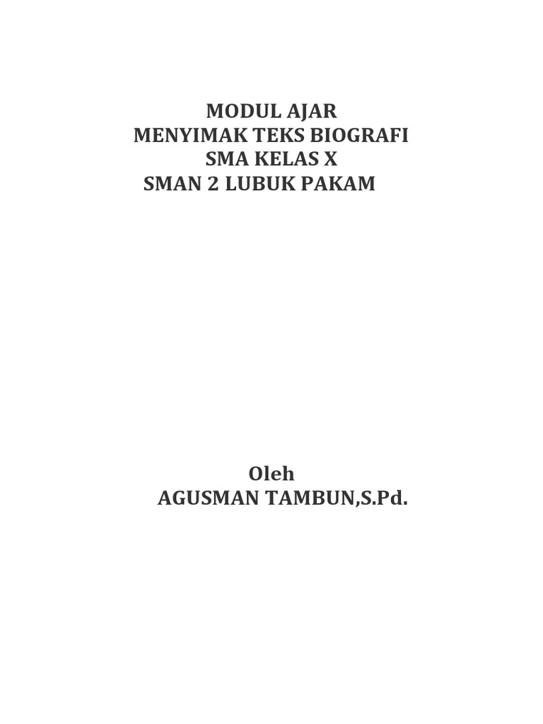 Modul Ajar Teks Biografi Pdf