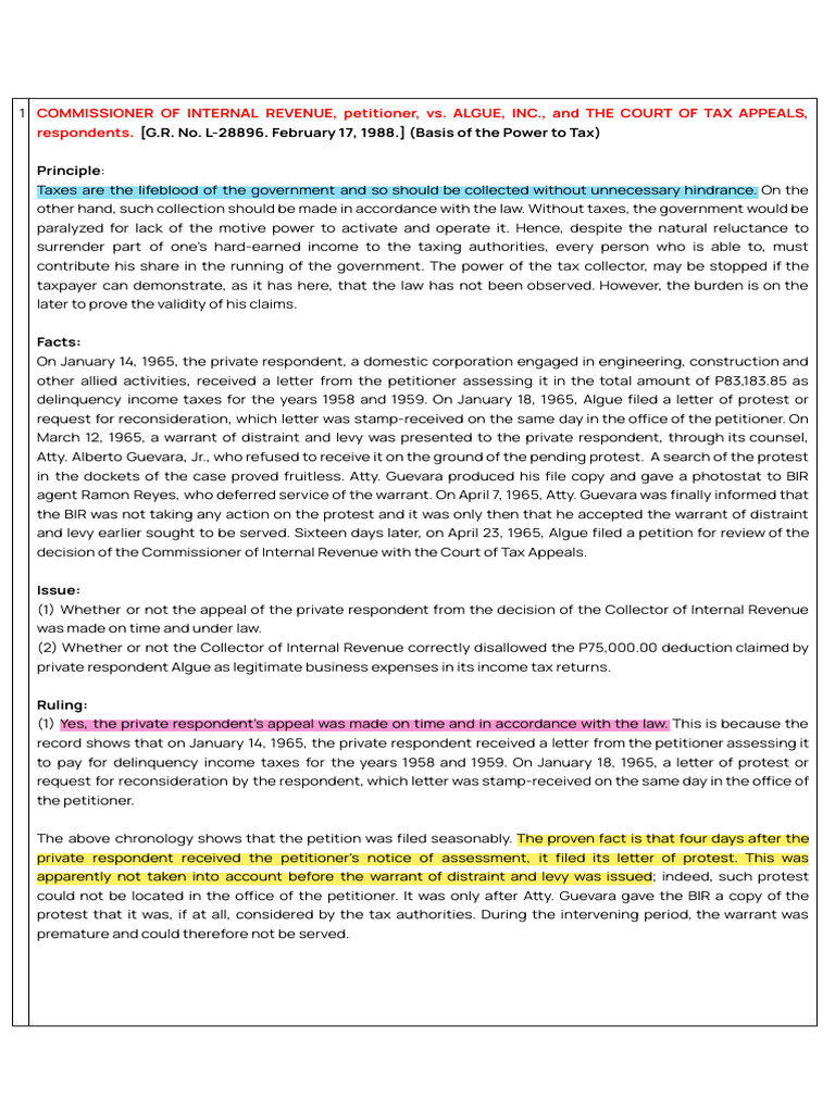 LLAW MODULE2 TAXATION Final | PDF