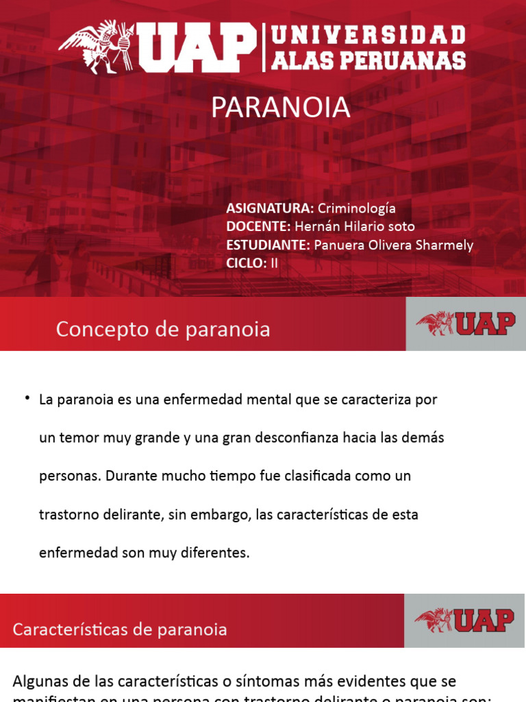 Paranoia Criminologia | PDF | Engaño | Psicología anormal