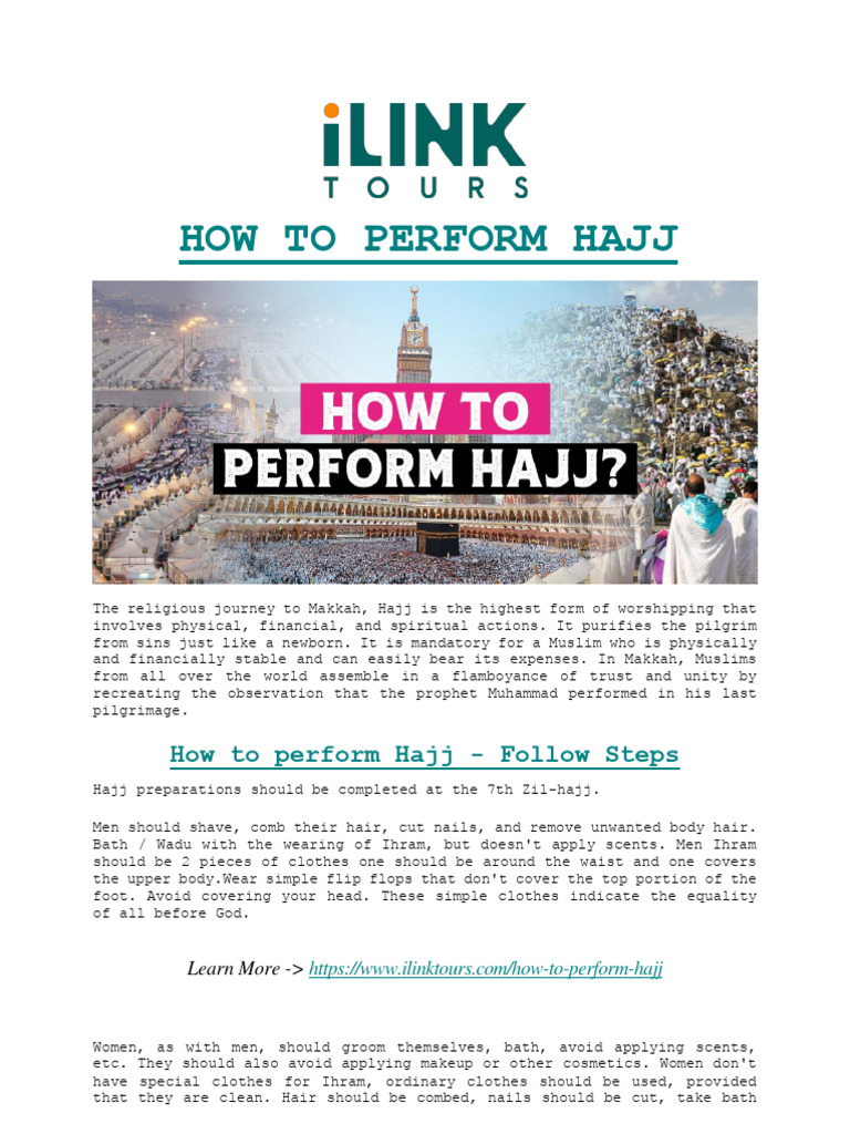 How To Perform Hajj | PDF