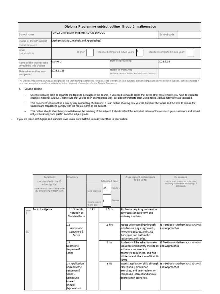 Nanxi Math Outline | PDF