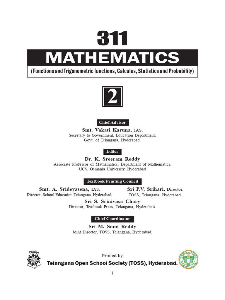 311 Inter Maths Vol II EM | PDF | Function (Mathematics) | Trigonometric Functions