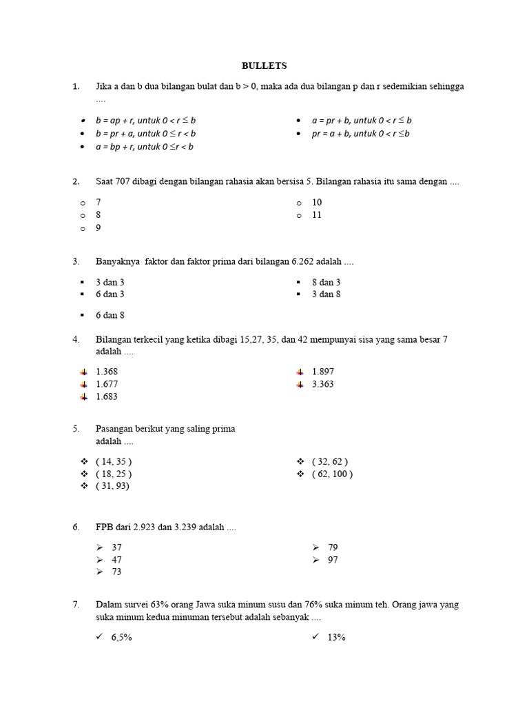 Bullets and Numbering | PDF