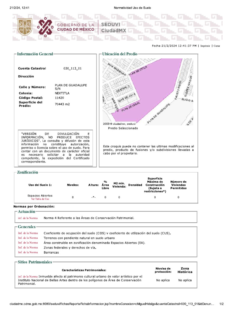 Plan Sexenal Seduvi | PDF