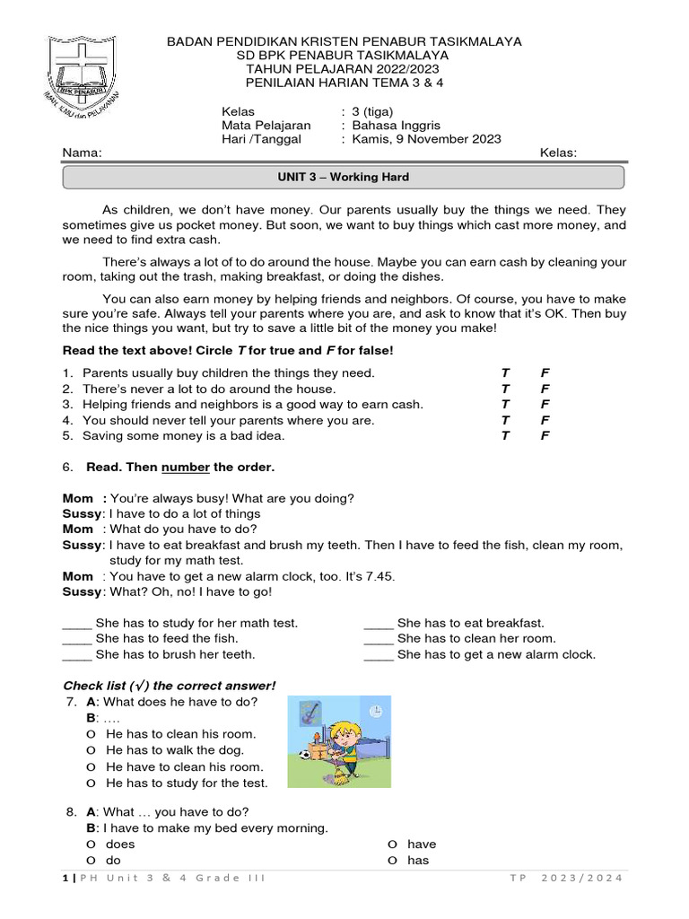 Ph Bahasa Inggris Unit 3 4 Pdf