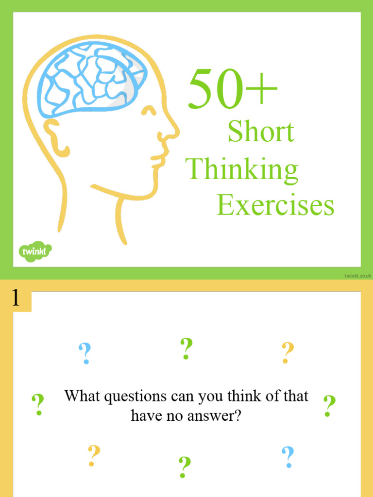 Short Thinking Exercises PowerPoint Ver 2 | PDF