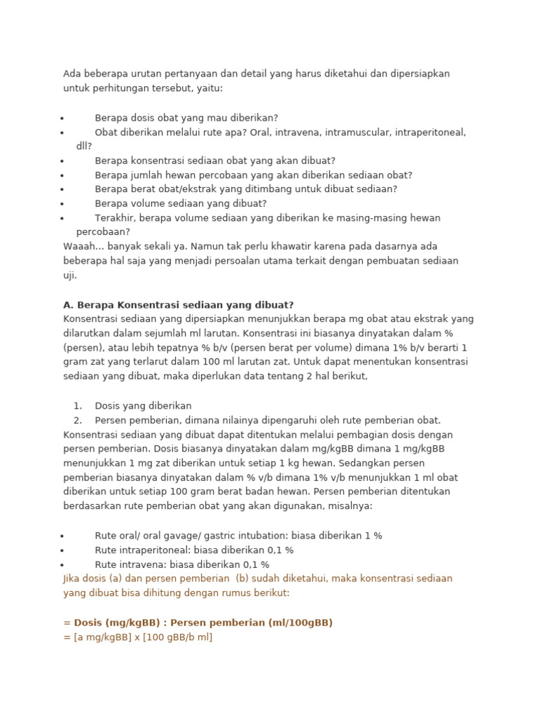 PDF Perhitungan Dosis Umum Convert Compress | PDF