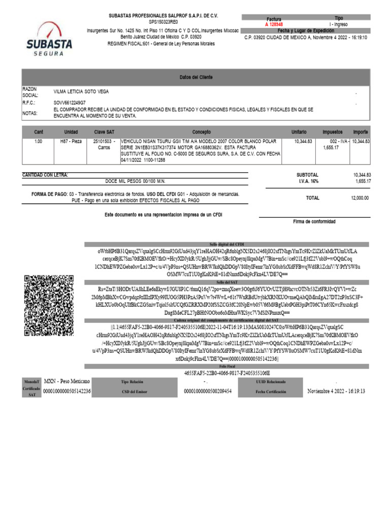 Fac Fin Co 1100-11288 01 | PDF | Pagos