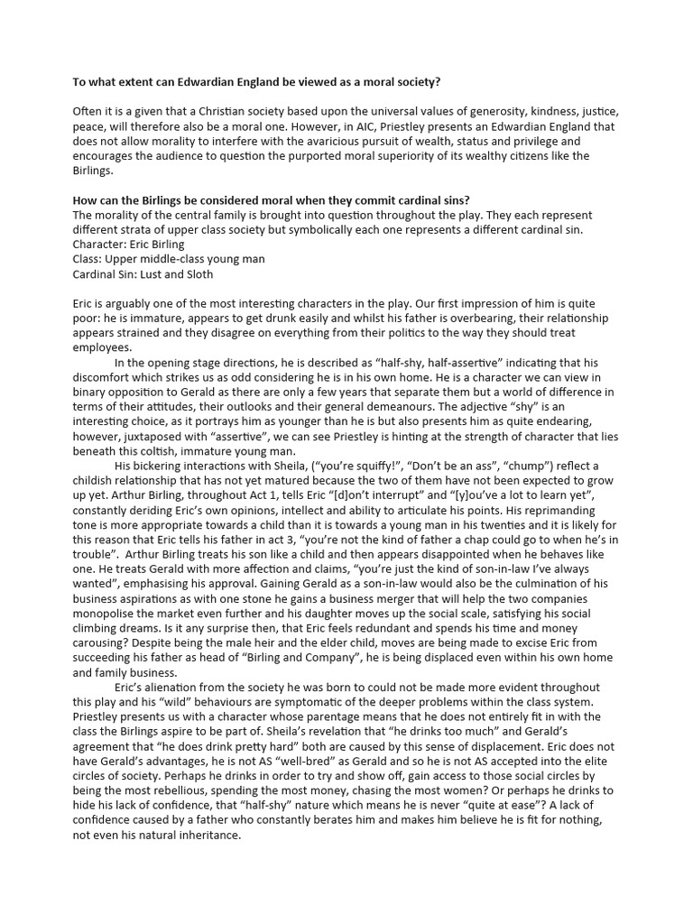 Eric High Level Analysis | PDF