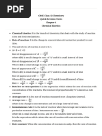 Formula Sheet of Chemical Kinetics | PDF | Reaction Rate | Process ...