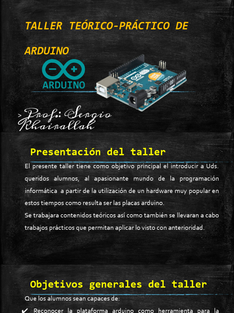 Taller Teórico-Practico de Arduino | PDF