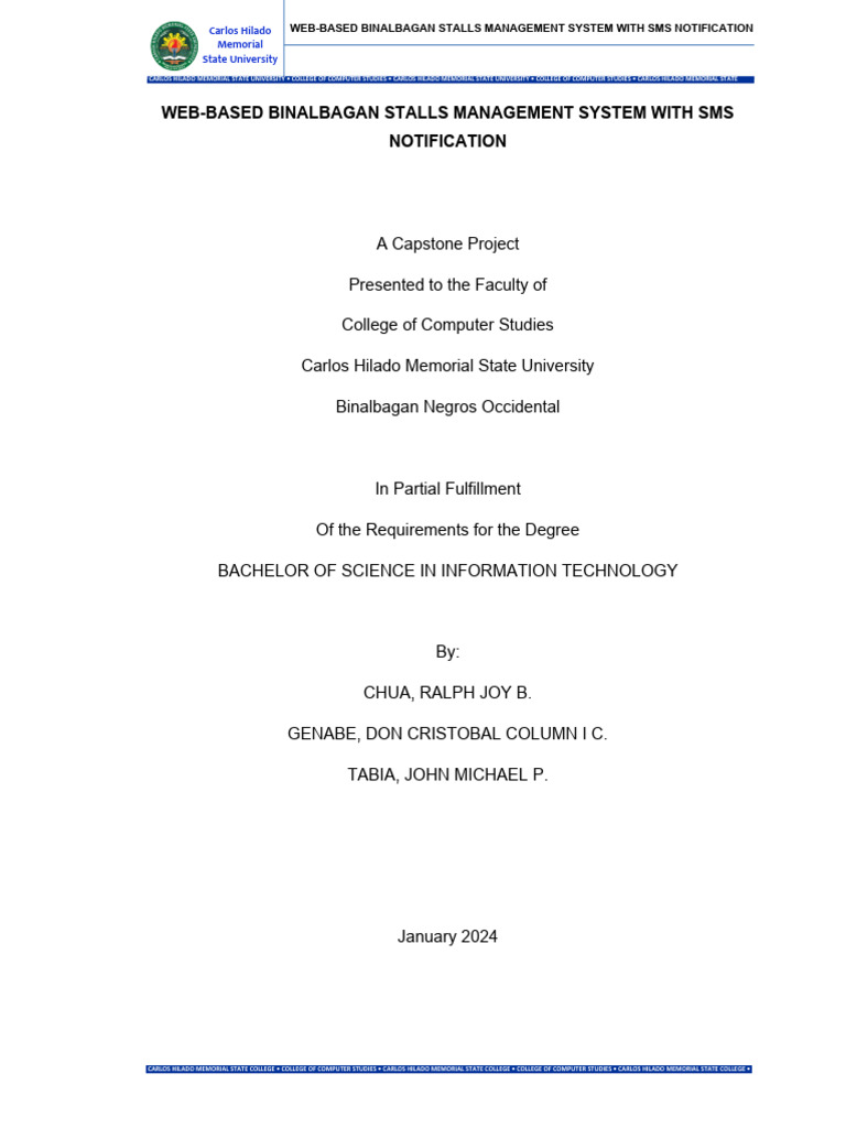 Web Based Binalbagan Stalls Management System With SMS Notification ...