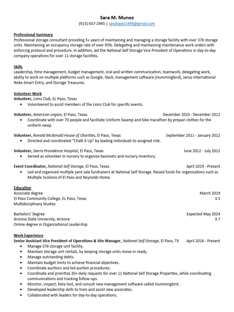Sara M Resume | Download Free PDF | Inventory | Business Economics