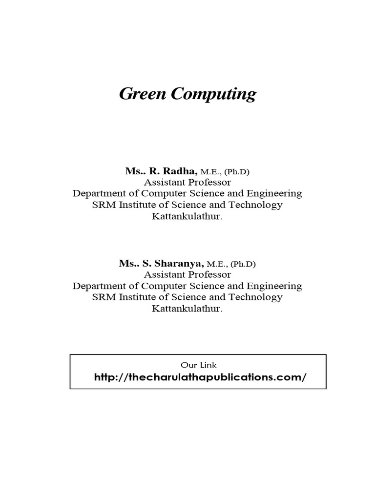 Green Computing Final File | PDF | Data Center | Efficient Energy Use