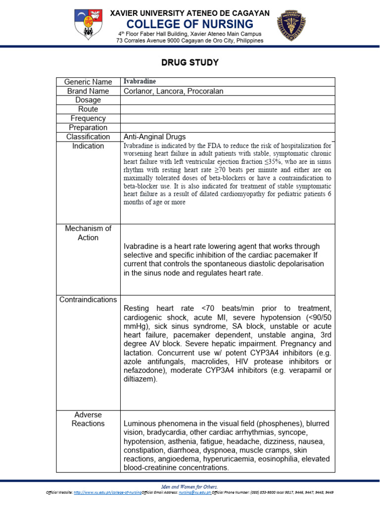 DRUG STUDY 2 | PDF | Medicine | Pharmacology
