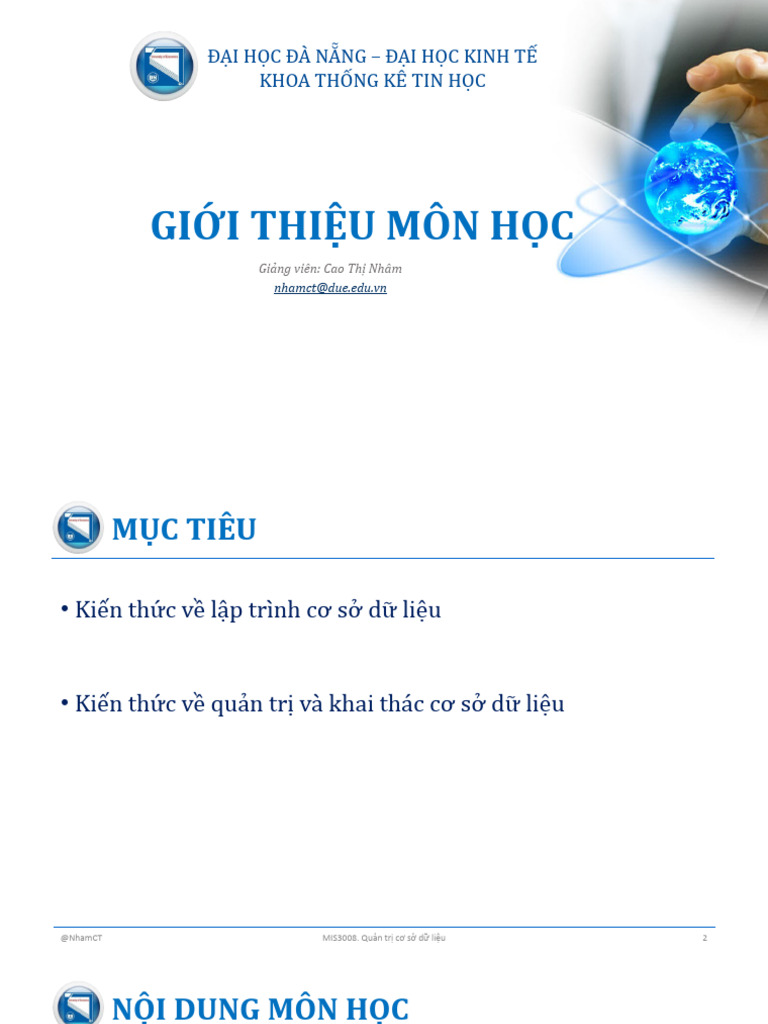 Gioi Thieu Mon Hoc | PDF