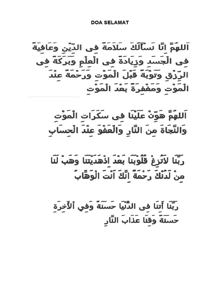 Doa Selamat | PDF