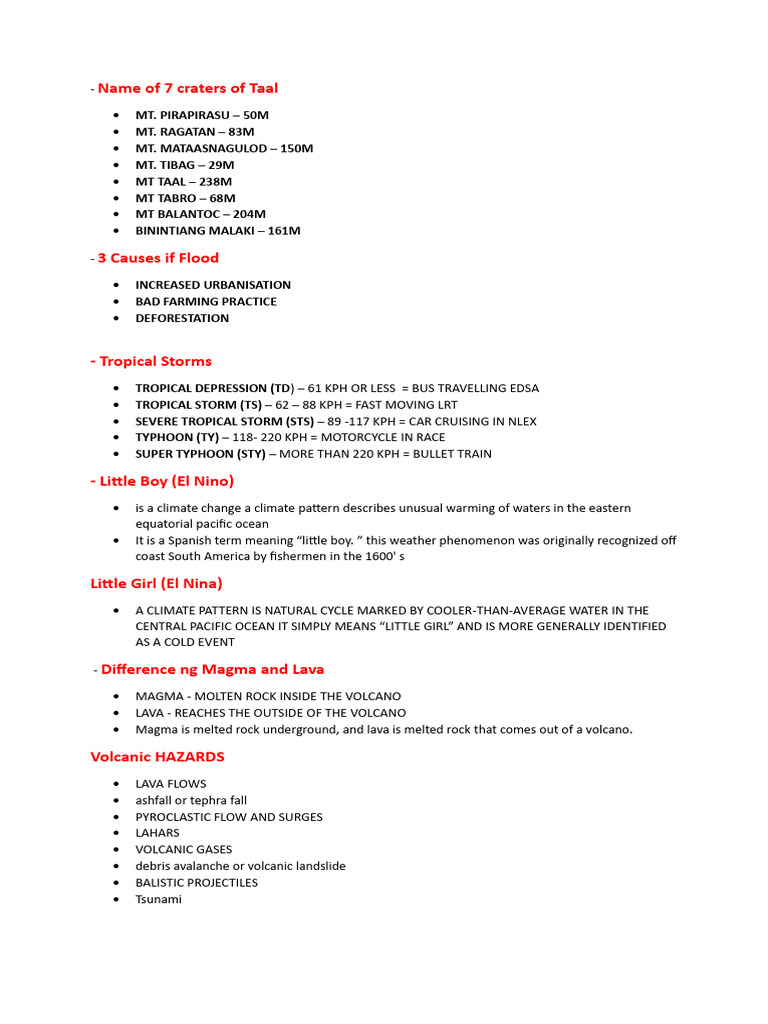 DRRR Reviewer | PDF | Volcano | Tropical Cyclones