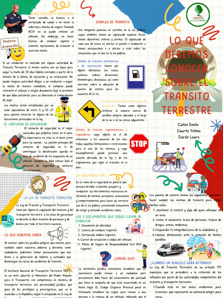 Folleto Informativo Tránsito | PDF