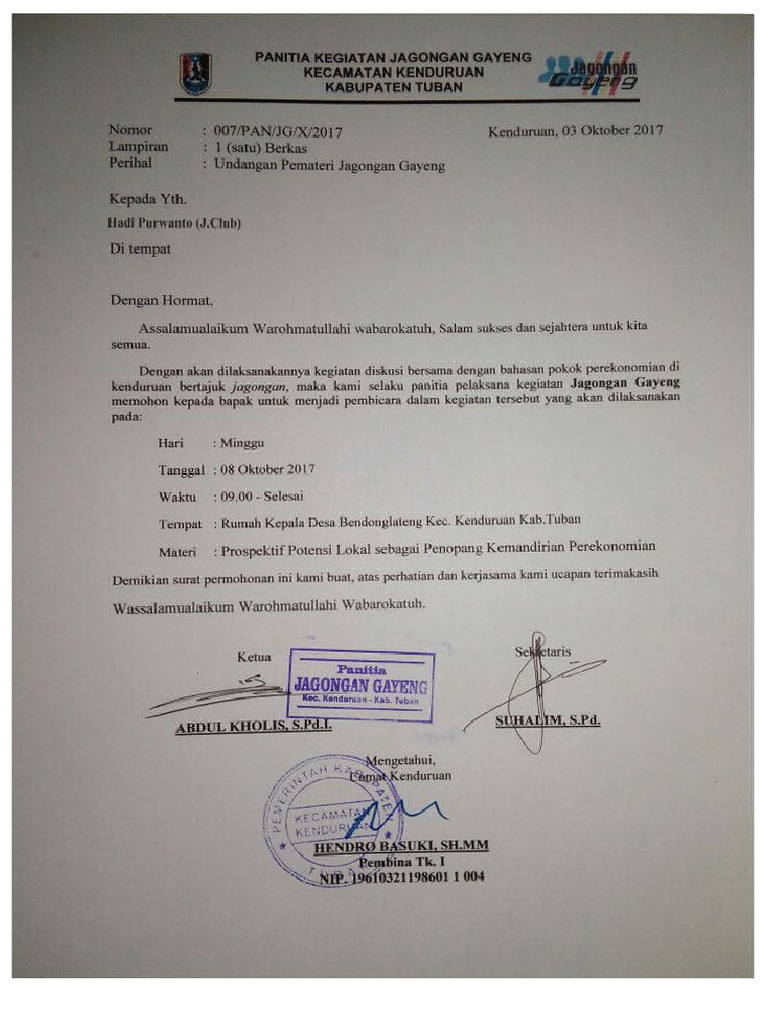 Undangan Mas Hadi Purwanto | PDF