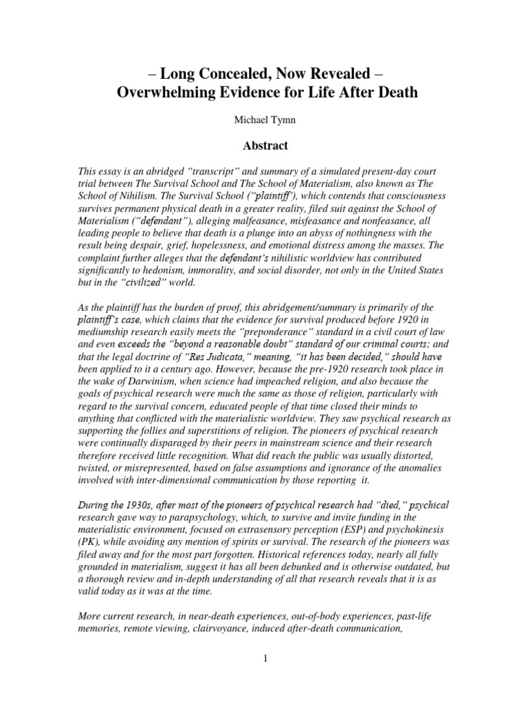 Tymn Evidence Life After Death | PDF | Reincarnation | Parapsychology