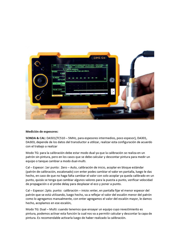 Instructivo - DMS Go+ | PDF | Calibración