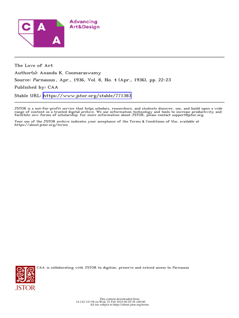 The Love of Art - AKC | PDF