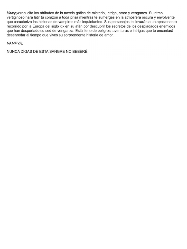 Vampyr Carolina Andujar | PDF