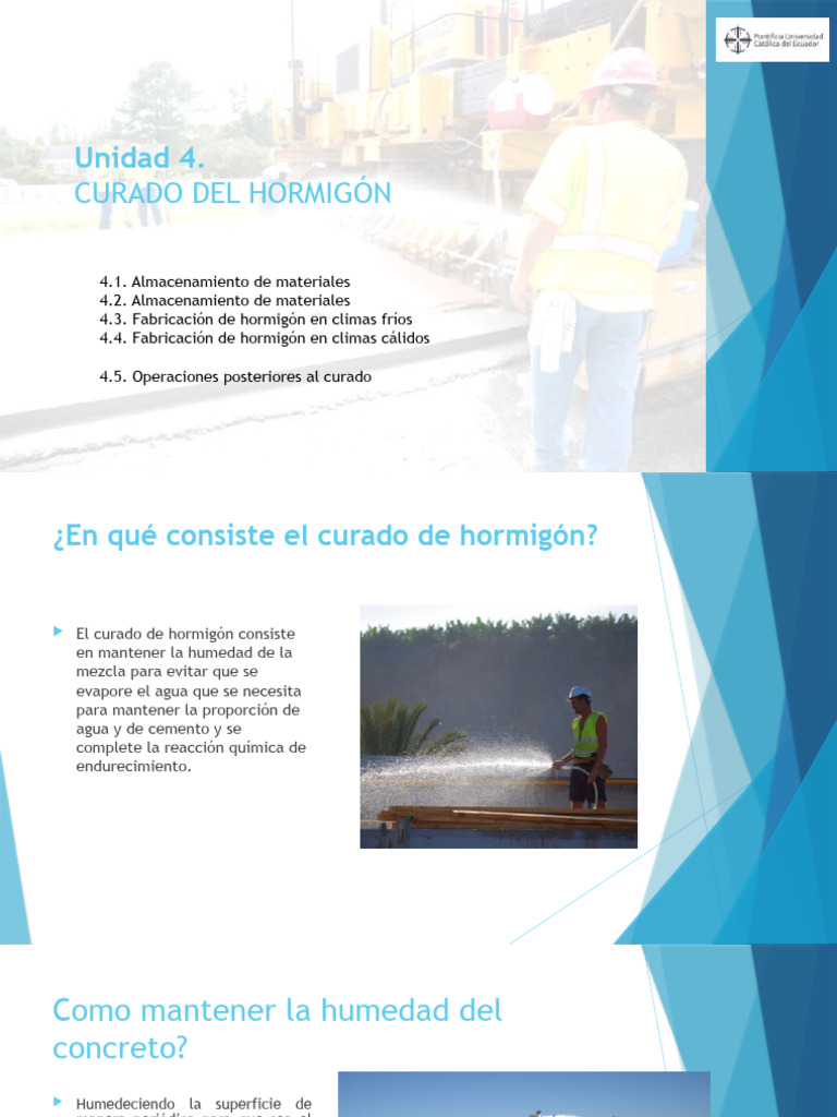 Curado de Hormigón: Métodos y Consecuencias | PDF | Hormigón | Humedad