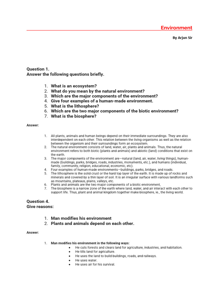 Environment | PDF | Natural Environment | Earth