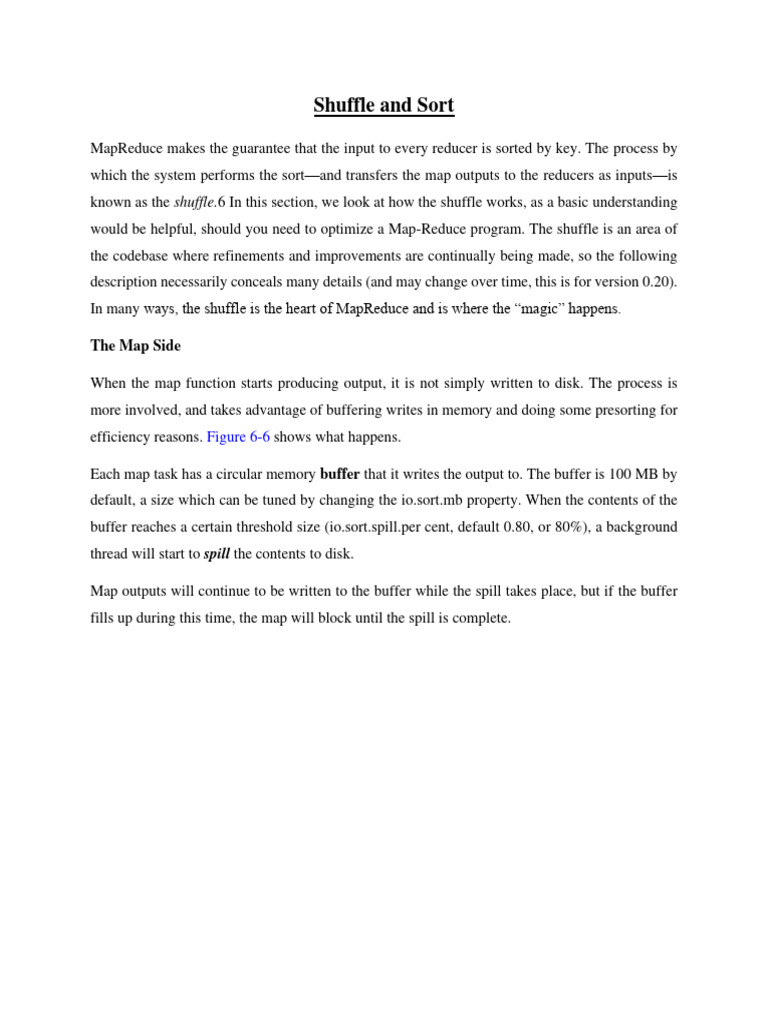 Shuffle and Sort | PDF | Map Reduce | Data