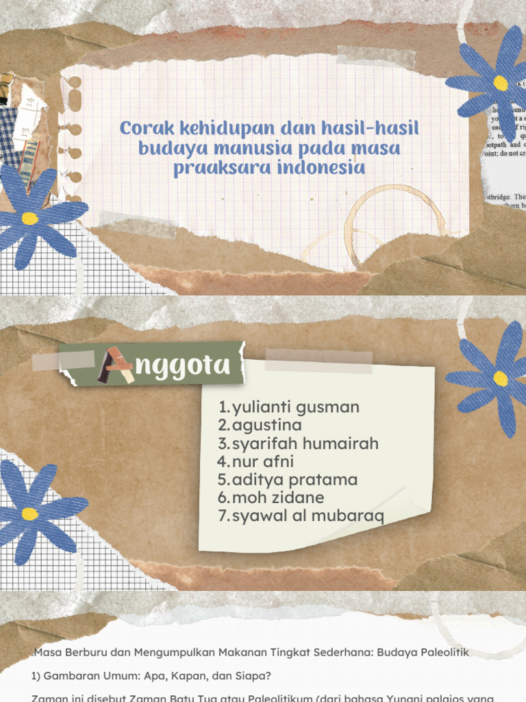 Corak Kehidupan Dan Hasil Hasil Budaya Manusia Pada Masa Praaksara Indonesia Pdf 