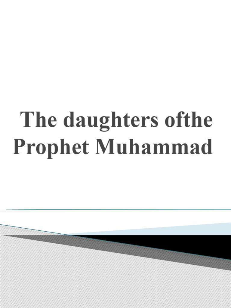 The Daughters of The Prophet Muhammad S | PDF | Muhammad | Life Of Muhammad
