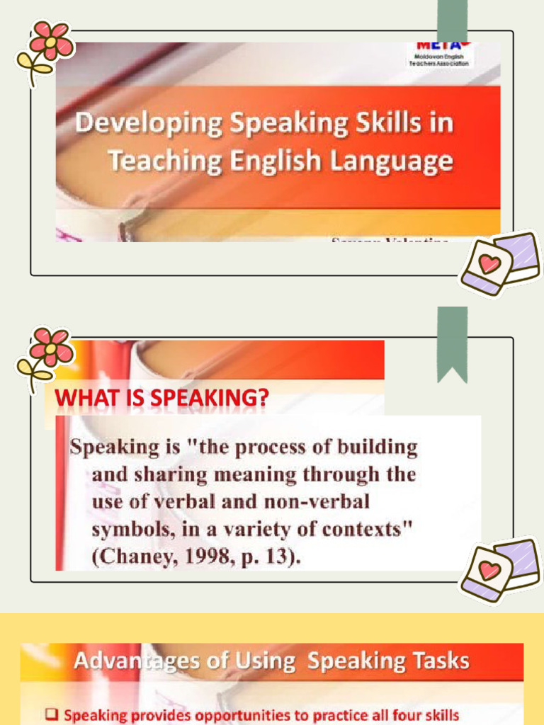 Developing Speking Skills | PDF