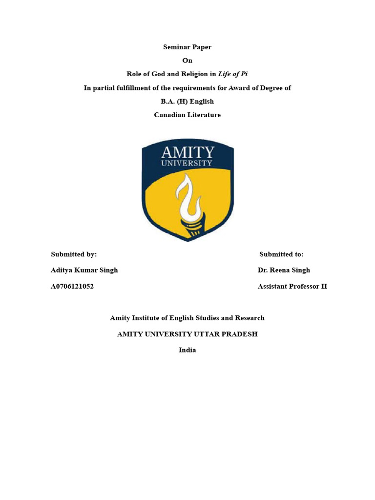 God and Religion in Life of Pi | PDF | Faith | Spirituality