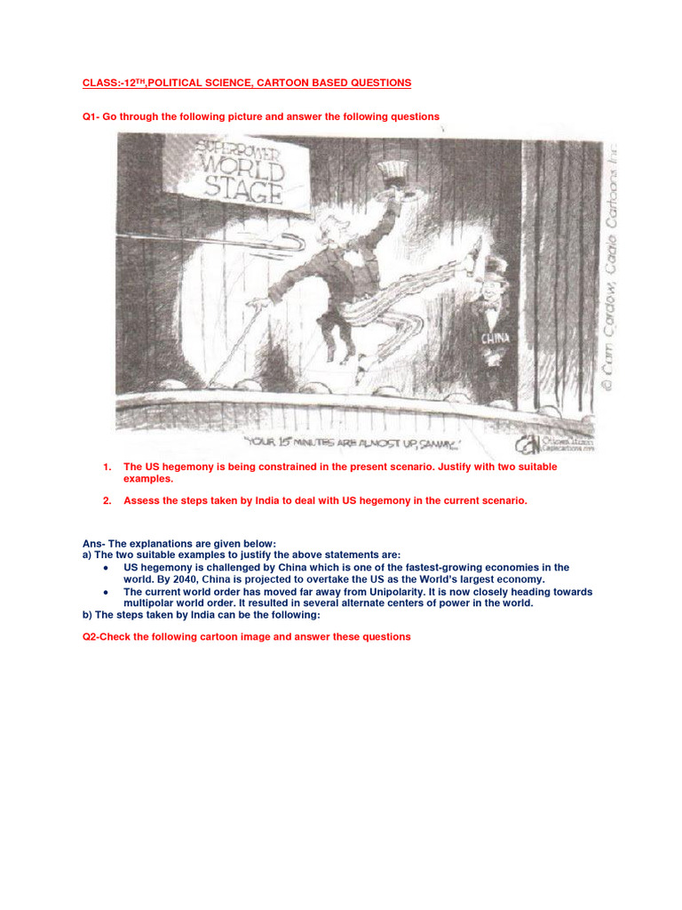Political Science Cartoons Analysis | PDF