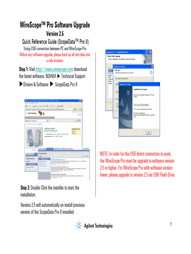 WSPro UpgradeGuide SDPII USBCable | PDF | Usb Flash Drive | Computing