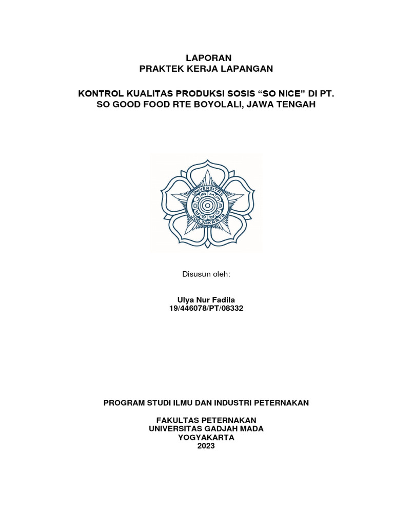 Laporan PKL - Ulya Nur Fadila - 08332 | PDF