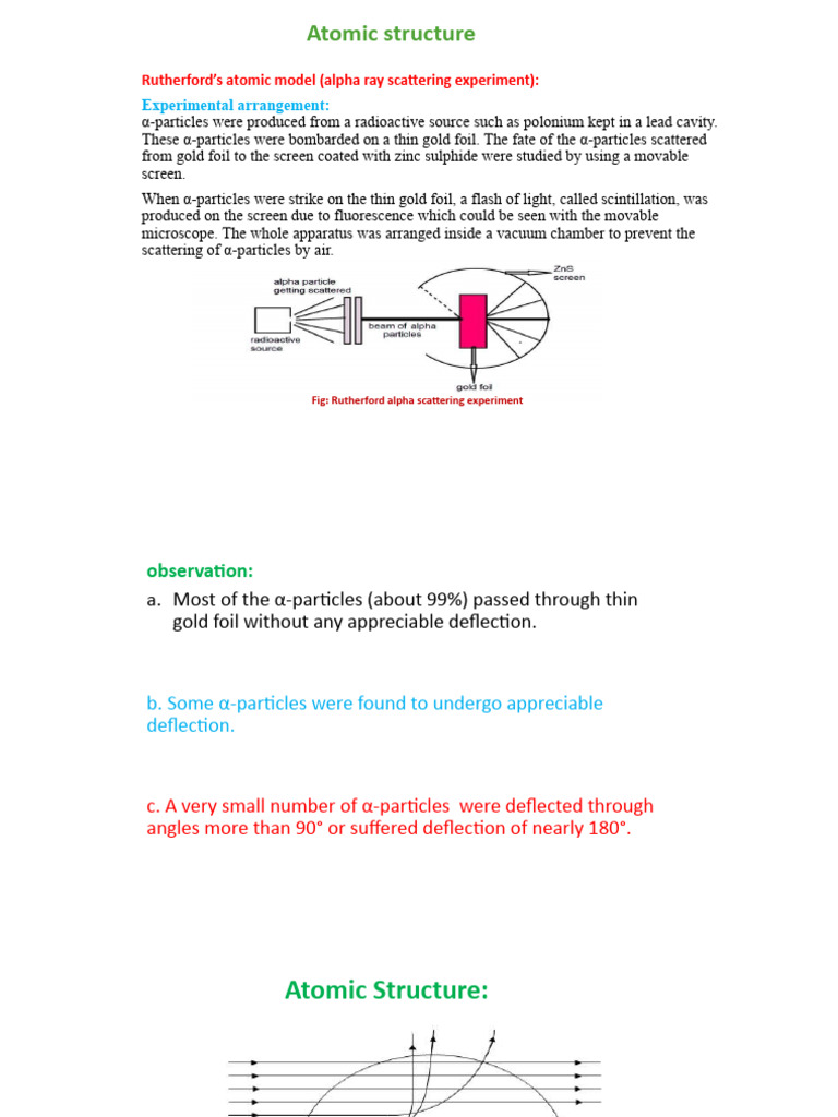 Atomic Structure Day1 1 | PDF