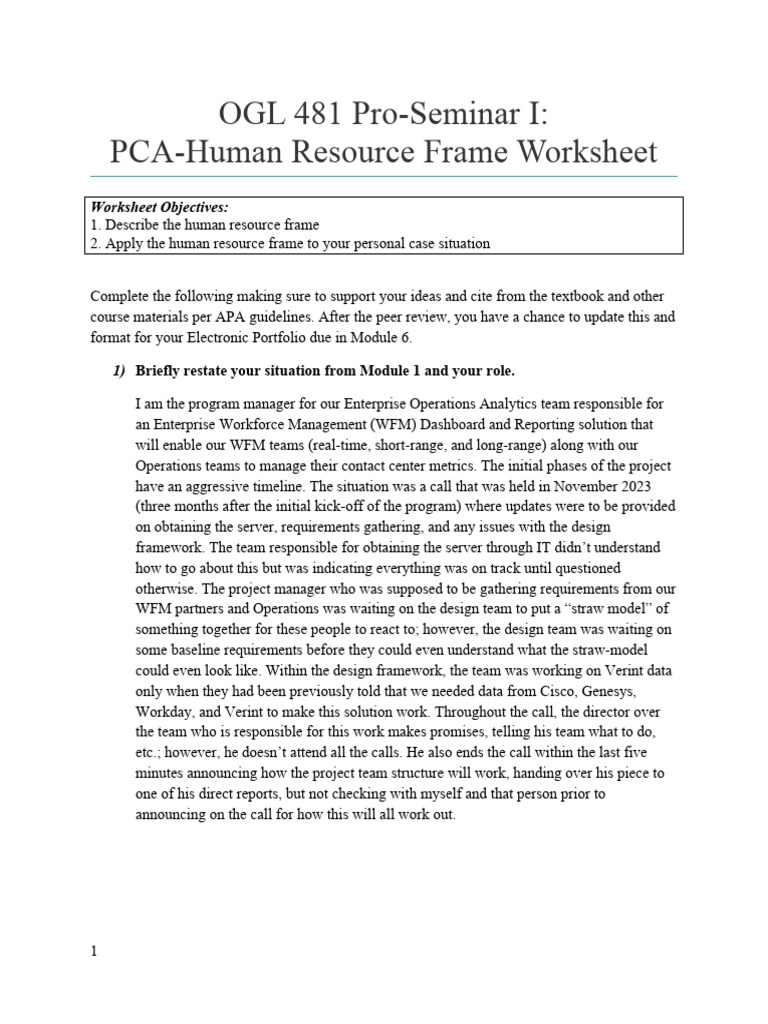 3 HR Frame Worksheet | PDF | Autonomy | Human Resources