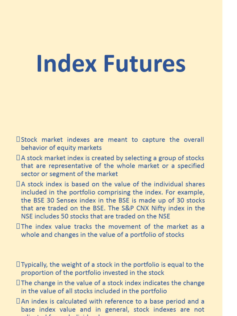 Single Index Futures | PDF | Futures Contract | Stock Market Index