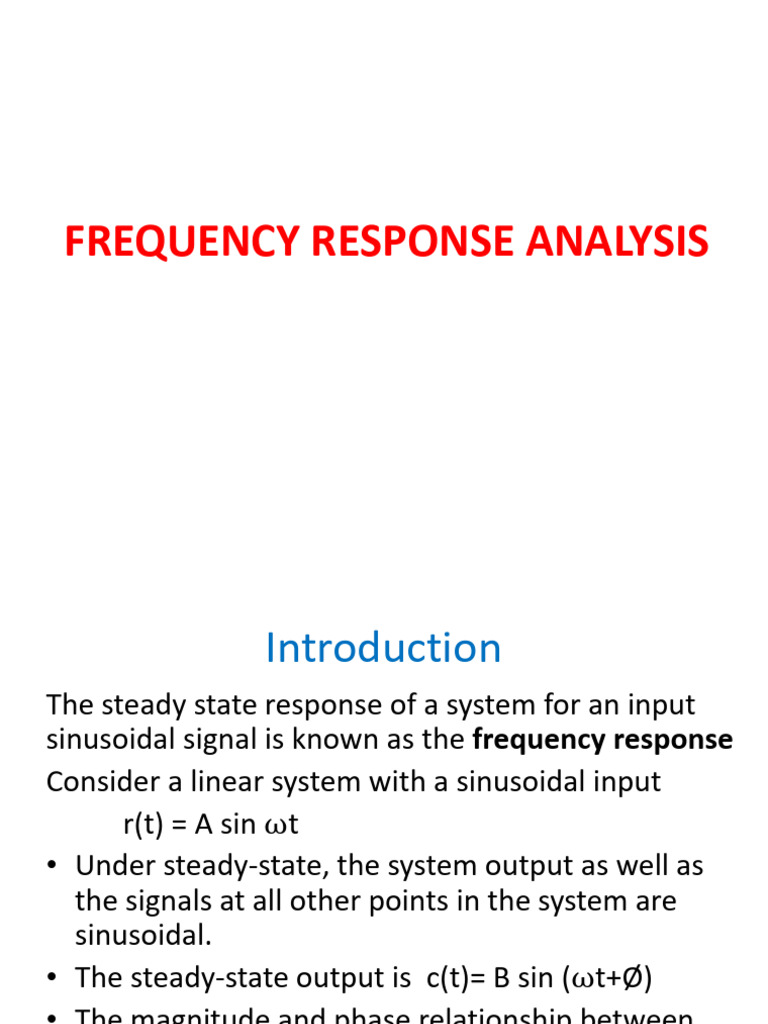 Frequency Response Analysis | PDF | Telecommunications Engineering | Control Theory