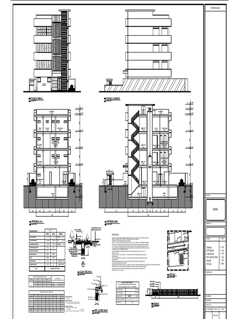 Tampak Potongan Dan Situasi - Abdul-Model | PDF
