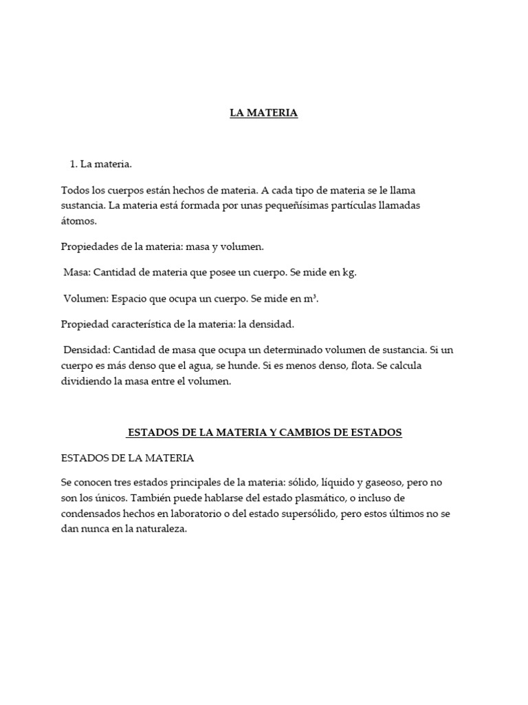 Estados de La Materia-Grado 906 | PDF