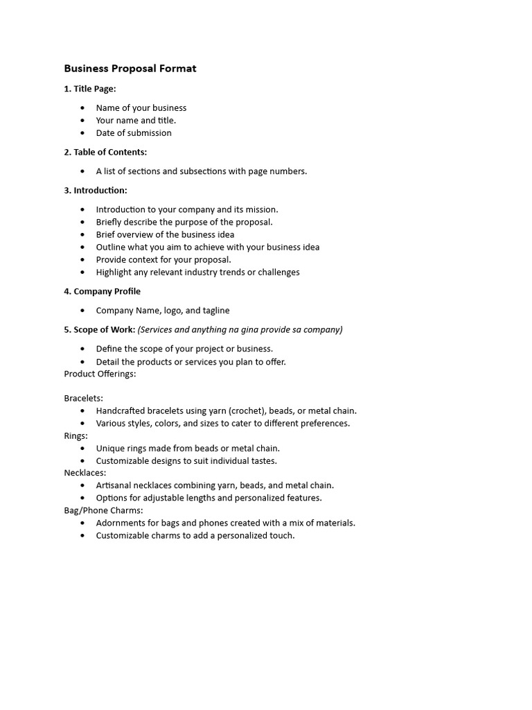 Business Proposal for Handmade Adornments | PDF | Brand | Marketing