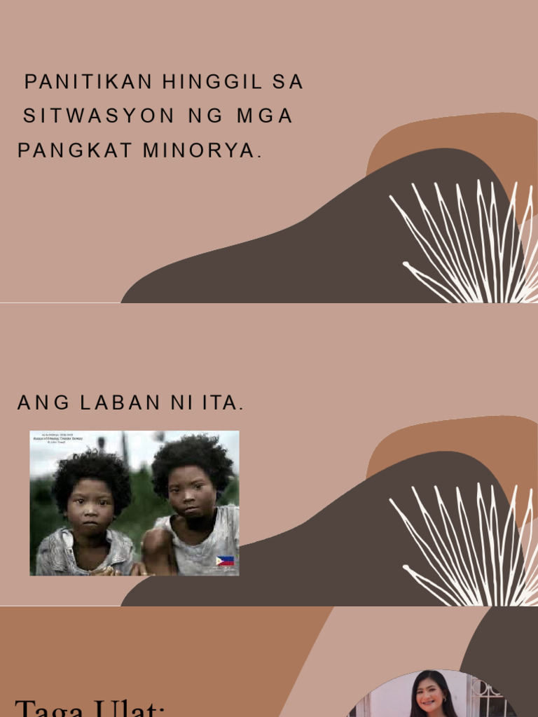Panitikan Hinggil Sa Sitwasyon NG Mga Pangkat Minorya PDF | PDF