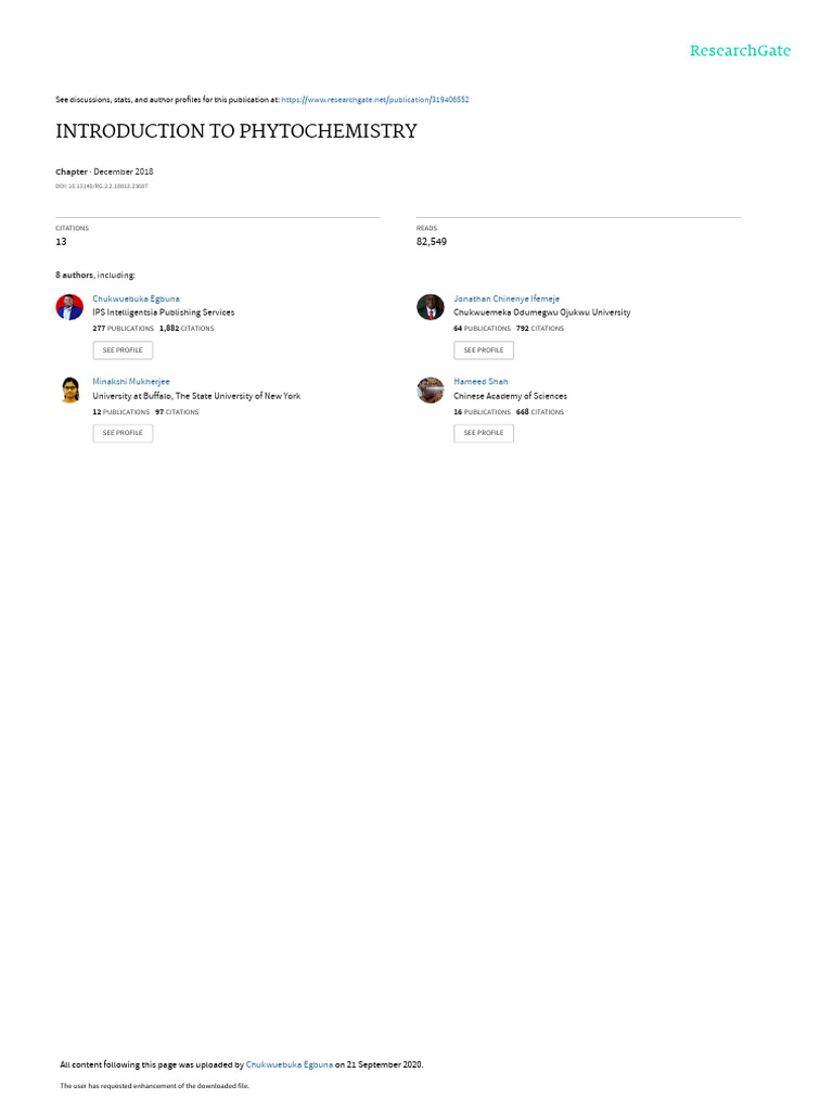 Phytochemistry Basics | PDF | Docking (Molecular) | Metabolomics