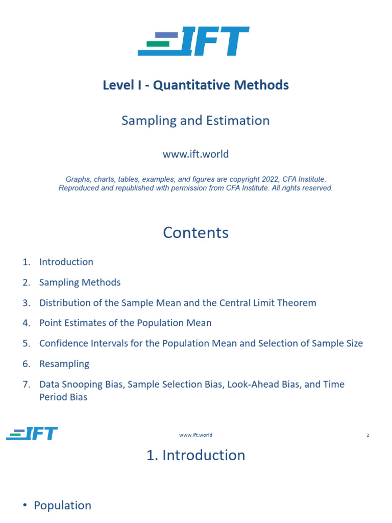 LM05 Sampling and Estimation | PDF